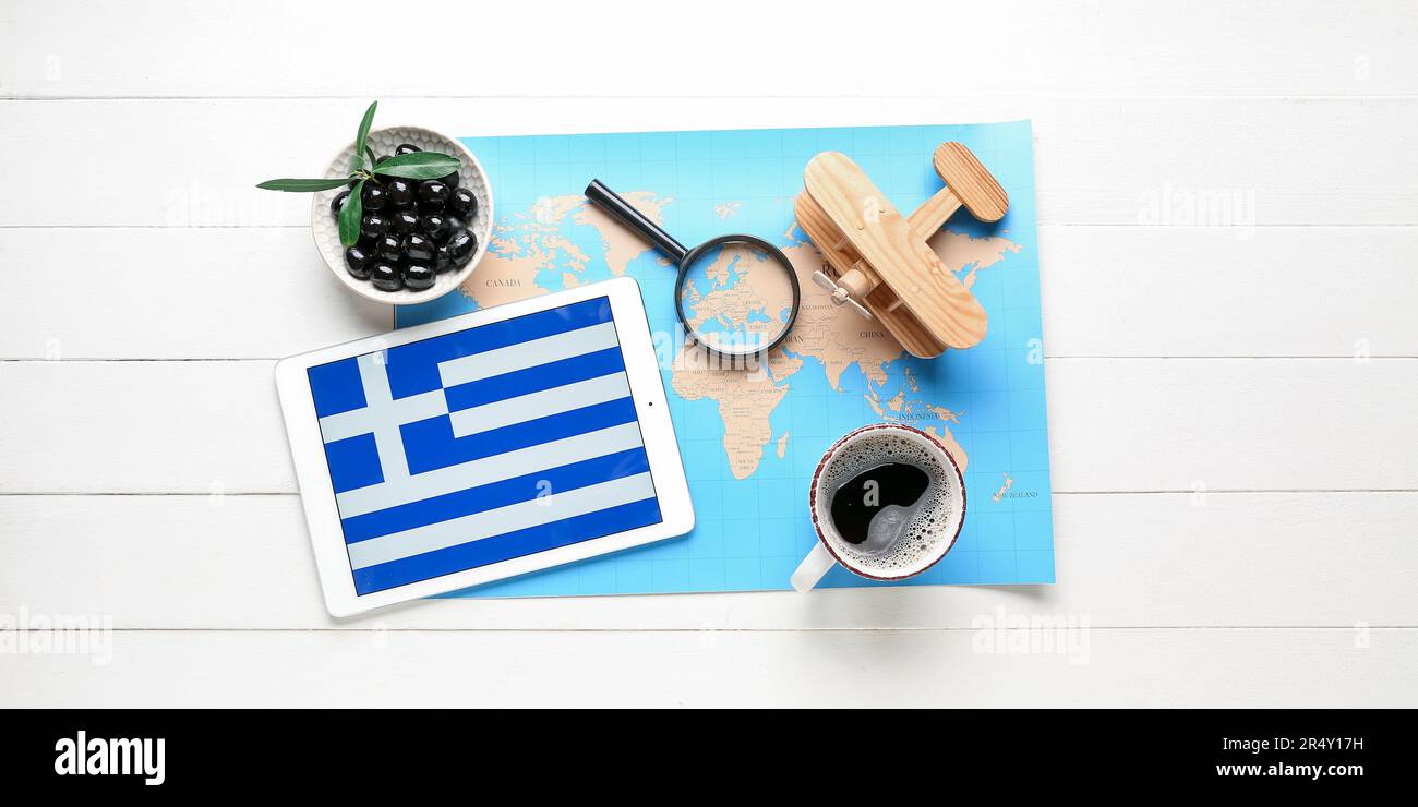 Greek table map hi-res stock photography and images - Alamy