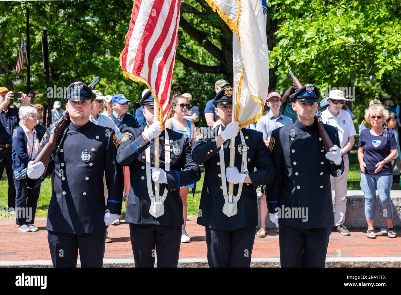Concord Police Color Guard at the 2023 Memorial Day celebration in ...