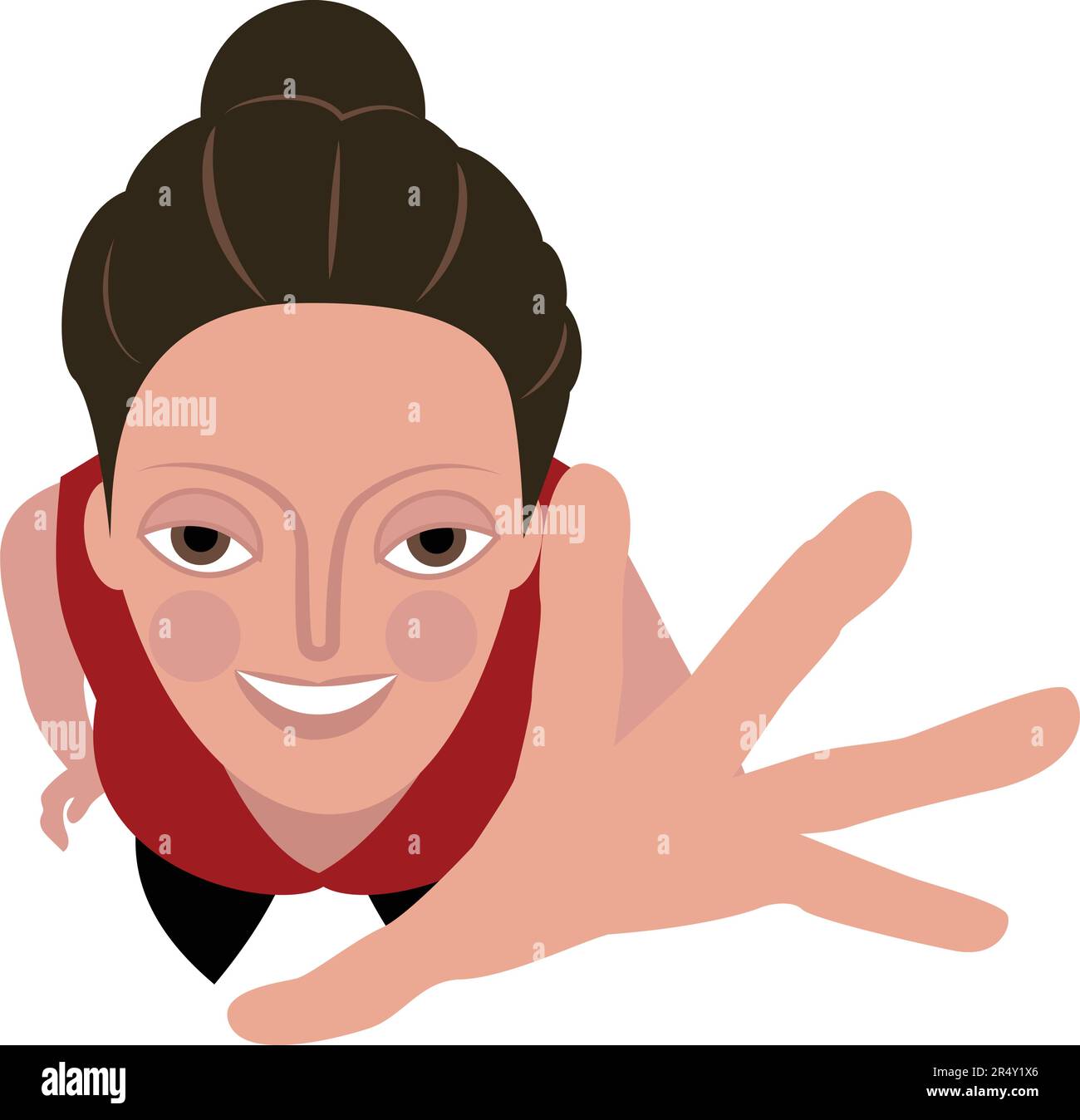 Young woman reaching out Stock Vector Images - Alamy Young woman reaching out Stock Vector Images - Alamy