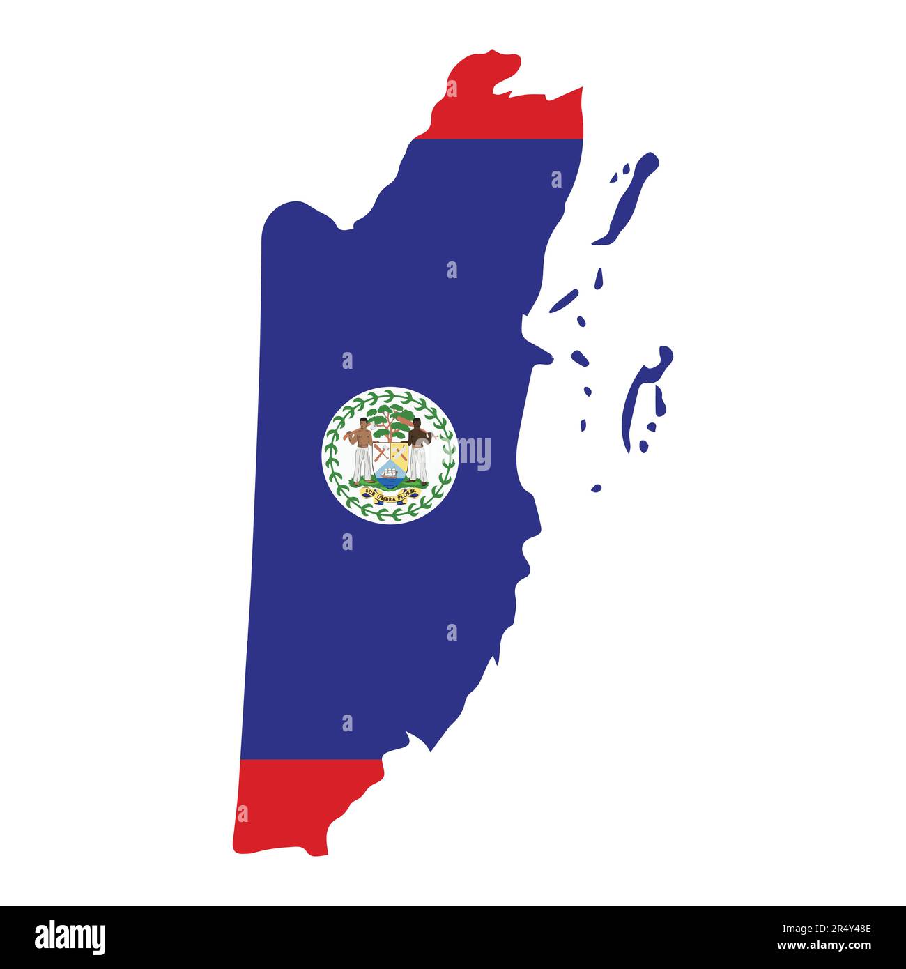 Belize Country In Central America Flag Map Vector Illustration Stock Vector Image And Art Alamy
