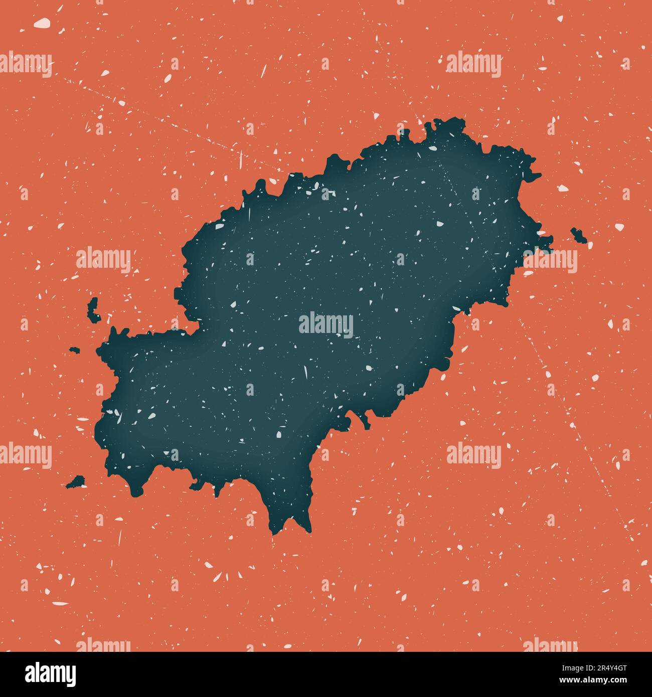 Ibiza vintage map. Grunge map of the island with distressed texture ...