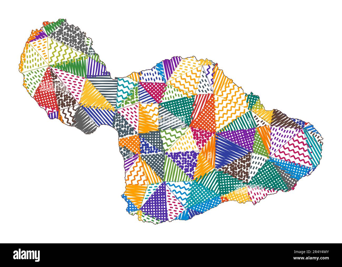 Maui abstract map hi-res stock photography and images - Alamy