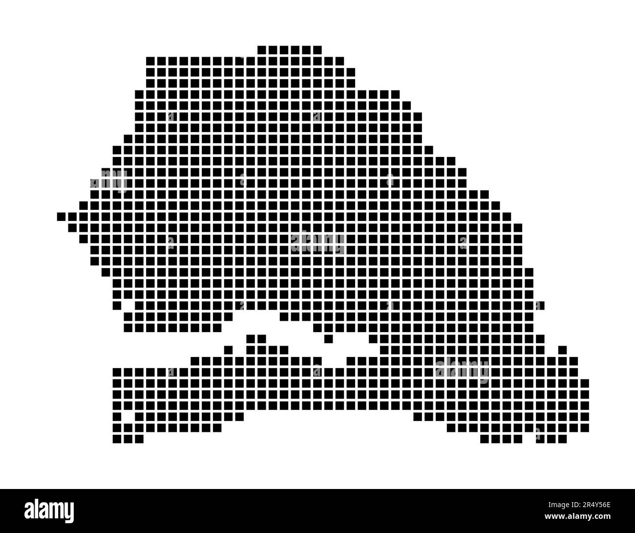 Senegal map. Map of Senegal in dotted style. Borders of the country ...