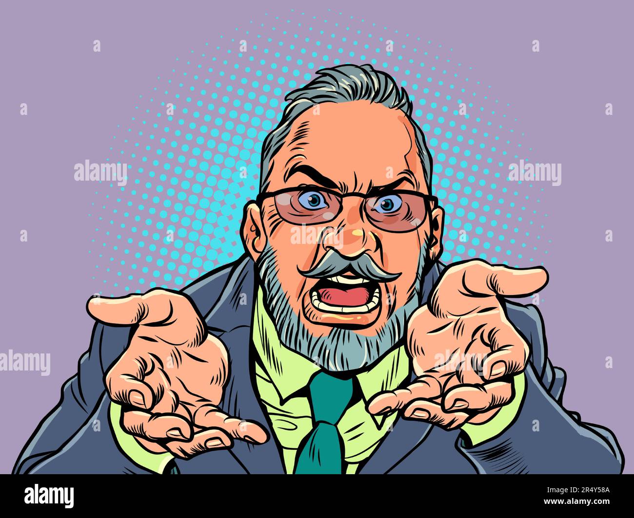 Frustrated boss or employee. Customer dissatisfaction with service. An ...