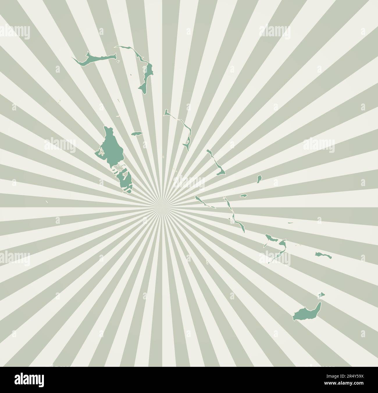 Bahamas map. Poster with map of the country in retro color palette ...