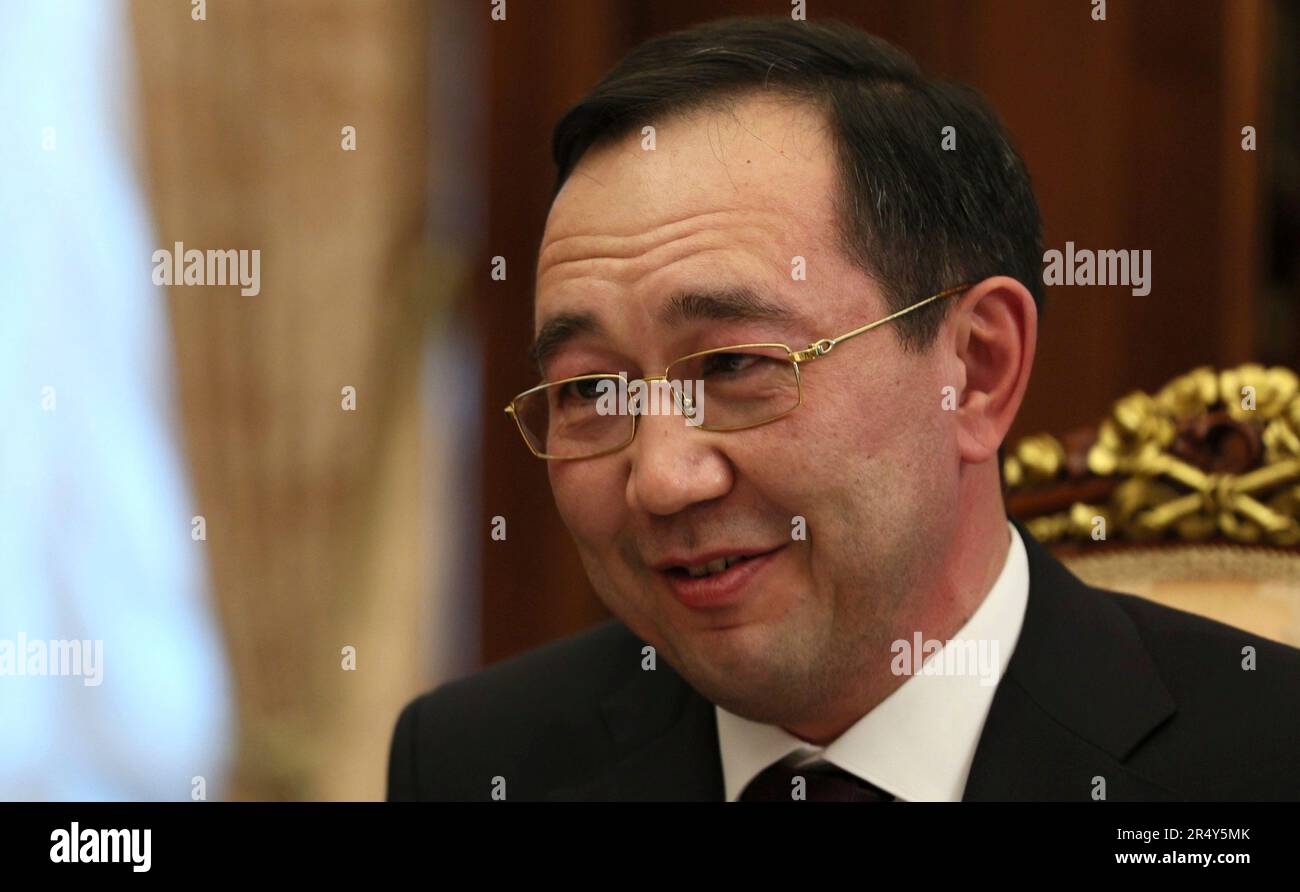 Moscow, Russia. 29th May, 2023. Head of the Sakha Republic Aysen ...