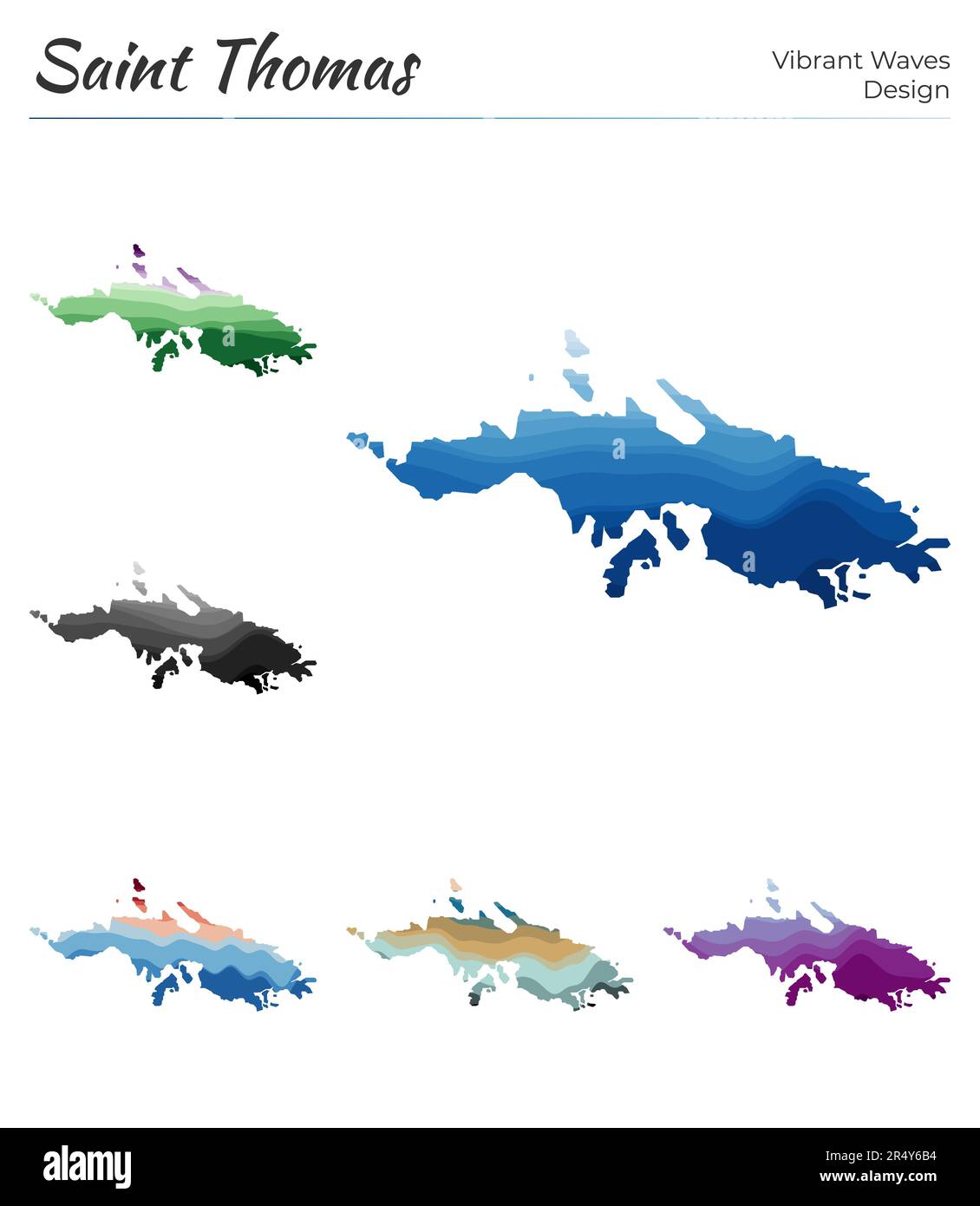 Island saint thomas map Stock Vector Images - Alamy