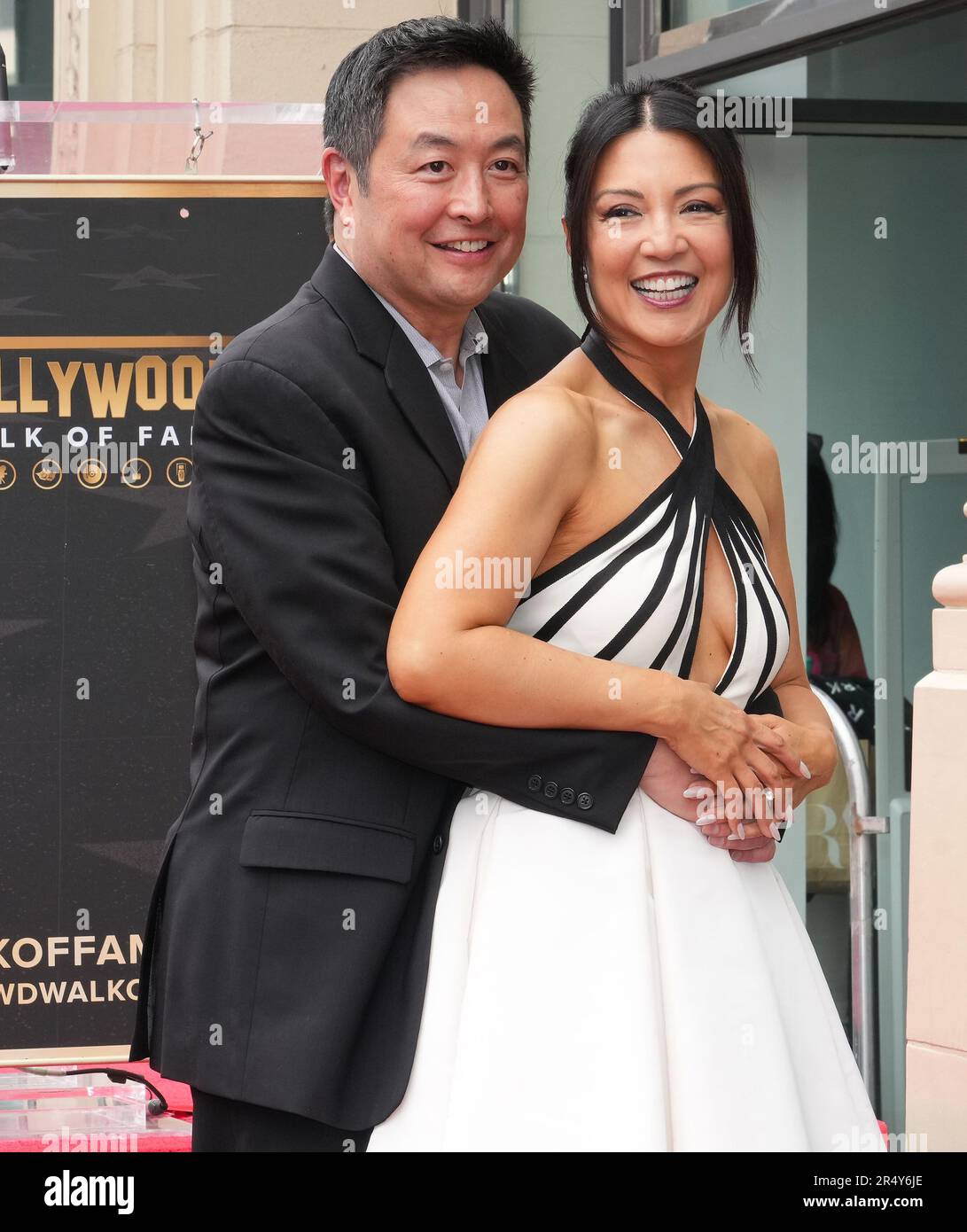 Los Angeles, USA. 30th May, 2023. (L-R) Eric Michael Zee and Ming-Na Wen at her Star On The ...