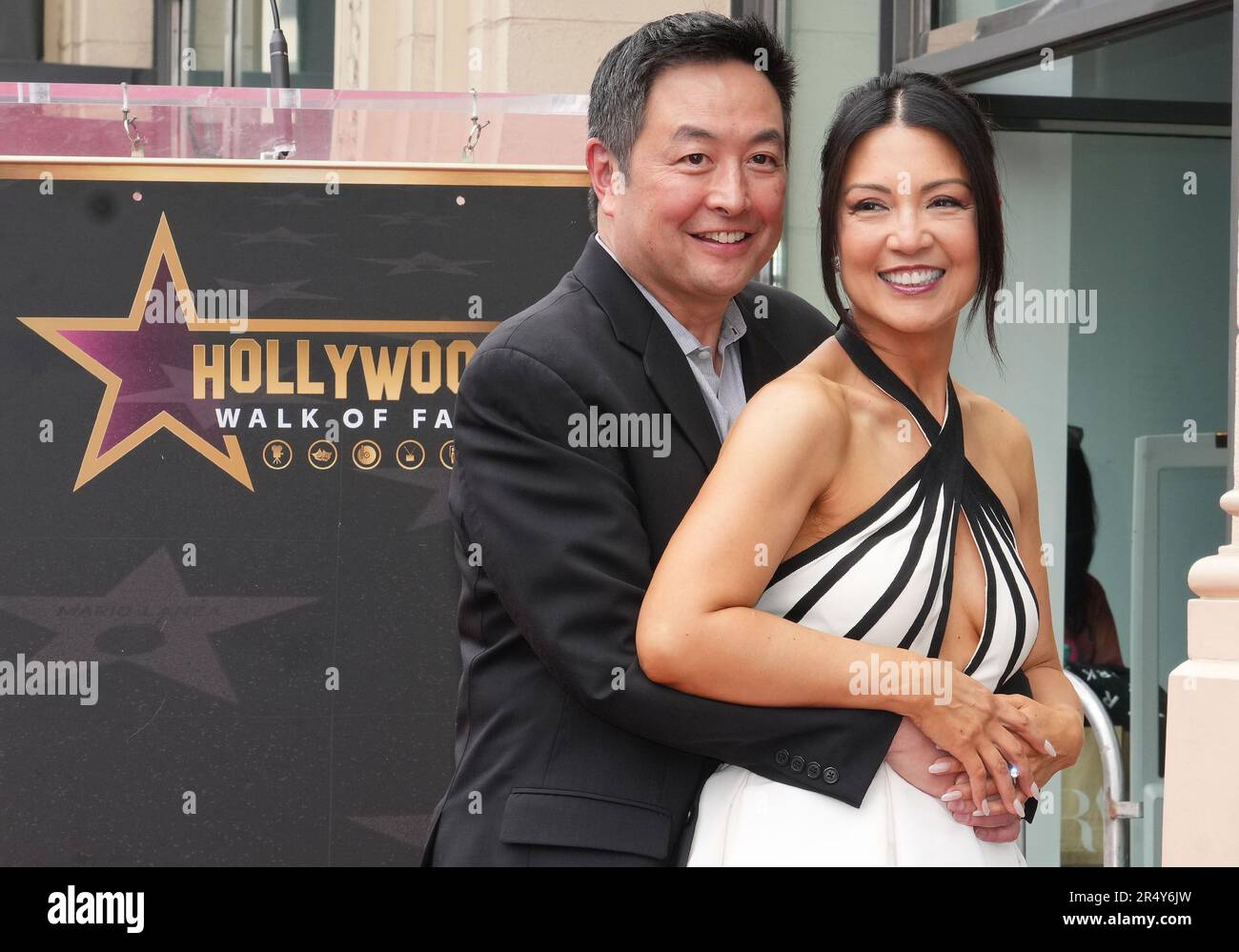 Los Angeles, USA. 30th May, 2023. (L-R) Eric Michael Zee and Ming-Na Wen at her Star On The ...