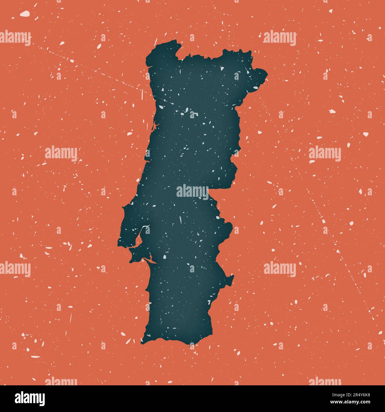 Portugal vintage map. Grunge map of the country with distressed texture ...