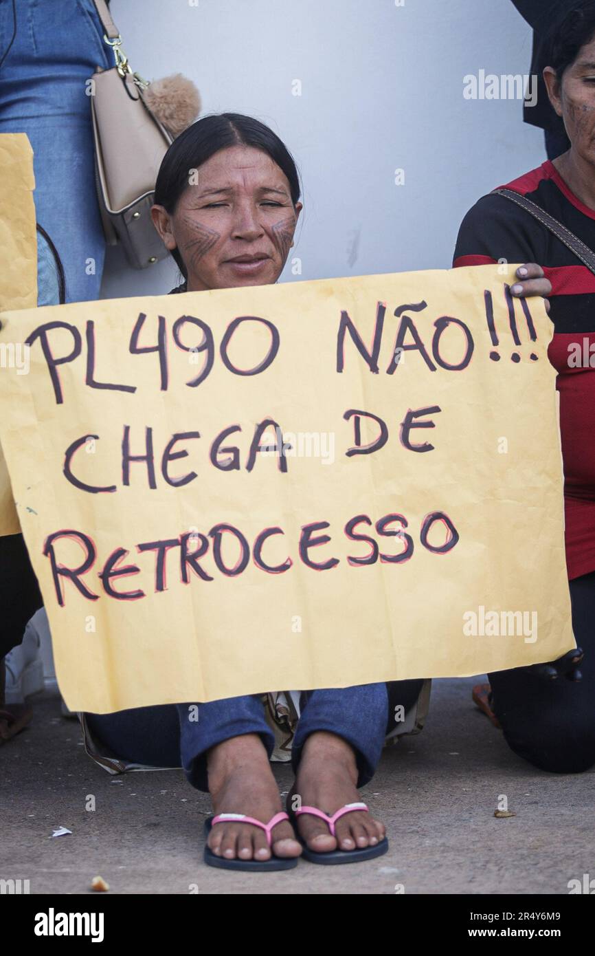 BRASÍLIA, DF - 30.05.2023: INDIGENOUS PEOPLE PROTEST IN BRASILIA ...