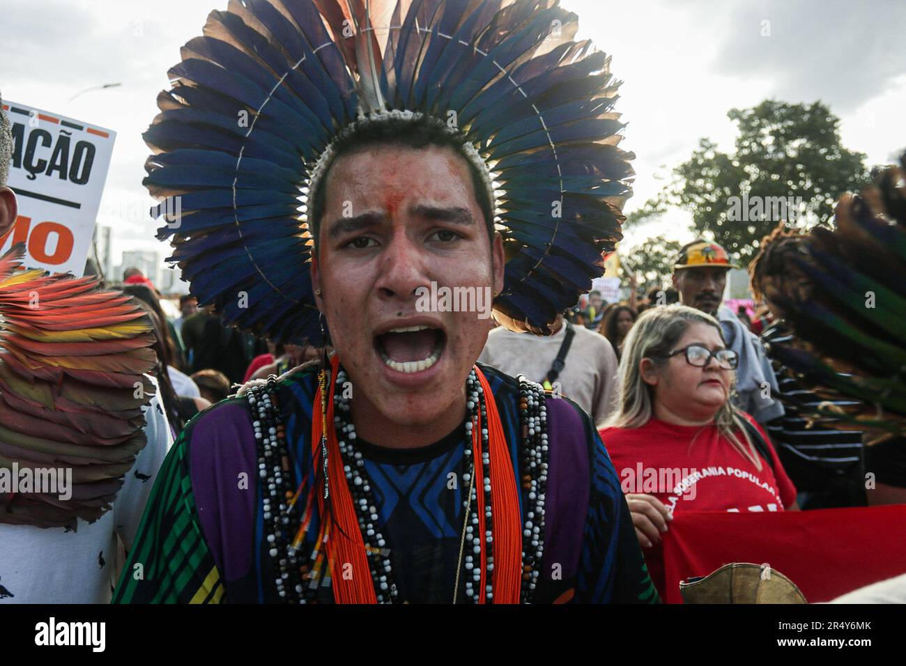 BRASÍLIA, DF - 30.05.2023: INDIGENOUS PEOPLE PROTEST IN BRASILIA ...