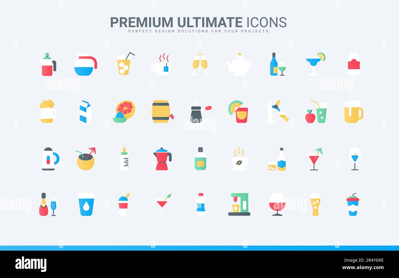 Restaurant and bar menu collection with mineral water, alcohol ...