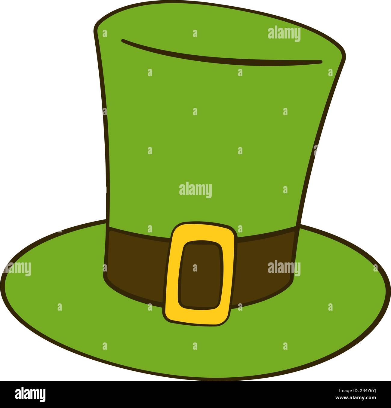 Green Top Hat. St. Patrick's Day. Cartoon. Vector illustration Stock ...