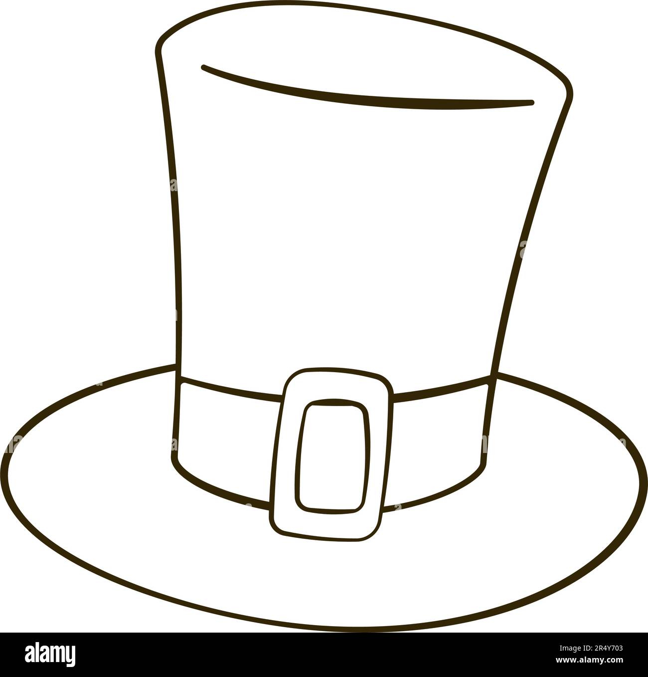 Top Hat outline. Icon. Vector illustration Stock Vector Image & Art - Alamy