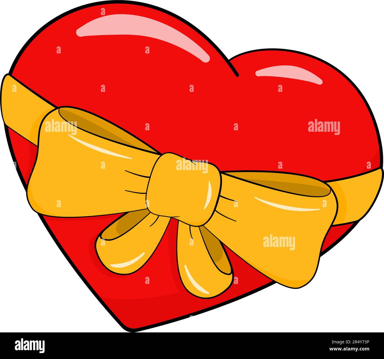 Cartoon Ribbon Heart
