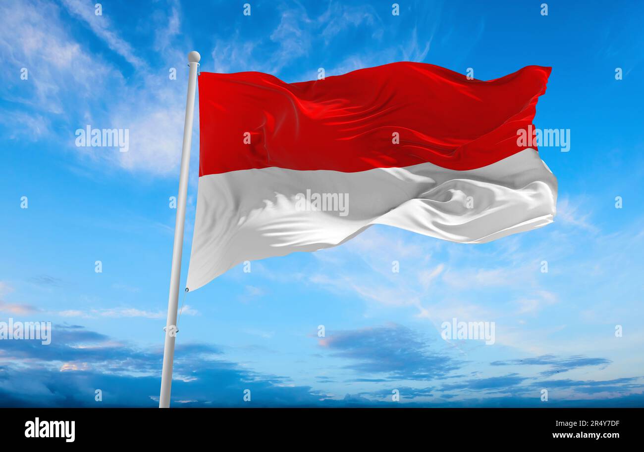flag of German peoples Alsatians at cloudy sky background, panoramic ...