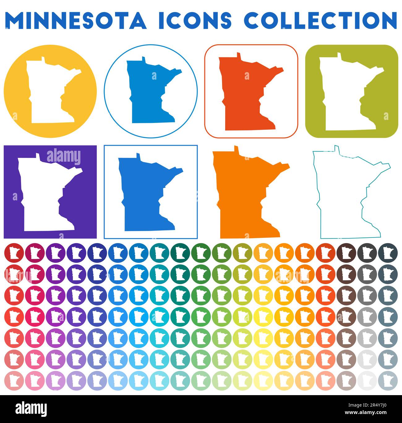 Minnesota outline vector hi-res stock photography and images - Alamy