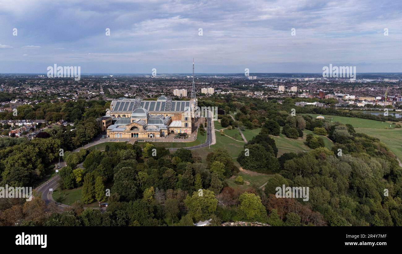 Aerial view of the Alexandra Palace in London Stock Photo - Alamy