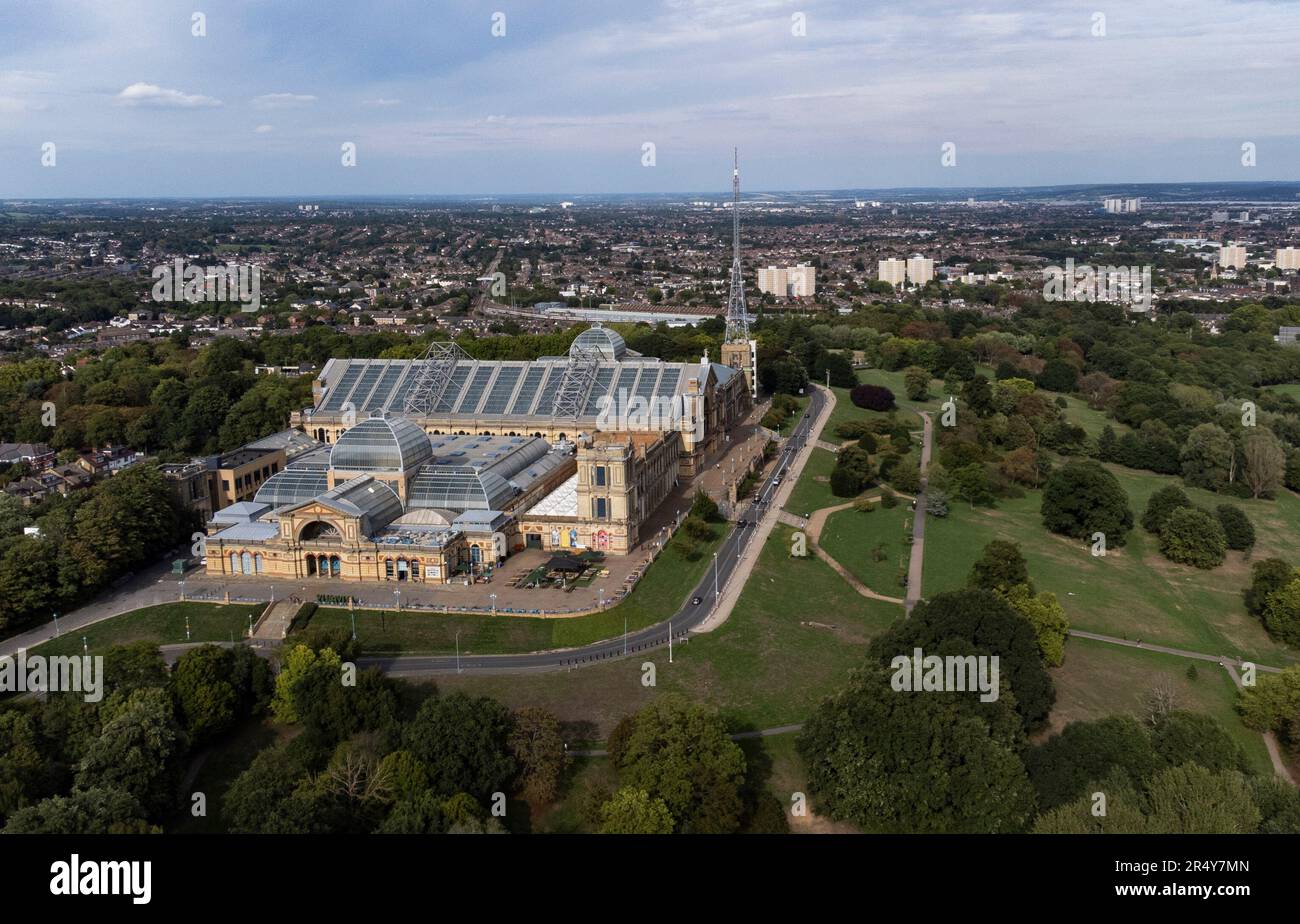Aerial view of the Alexandra Palace in London Stock Photo - Alamy
