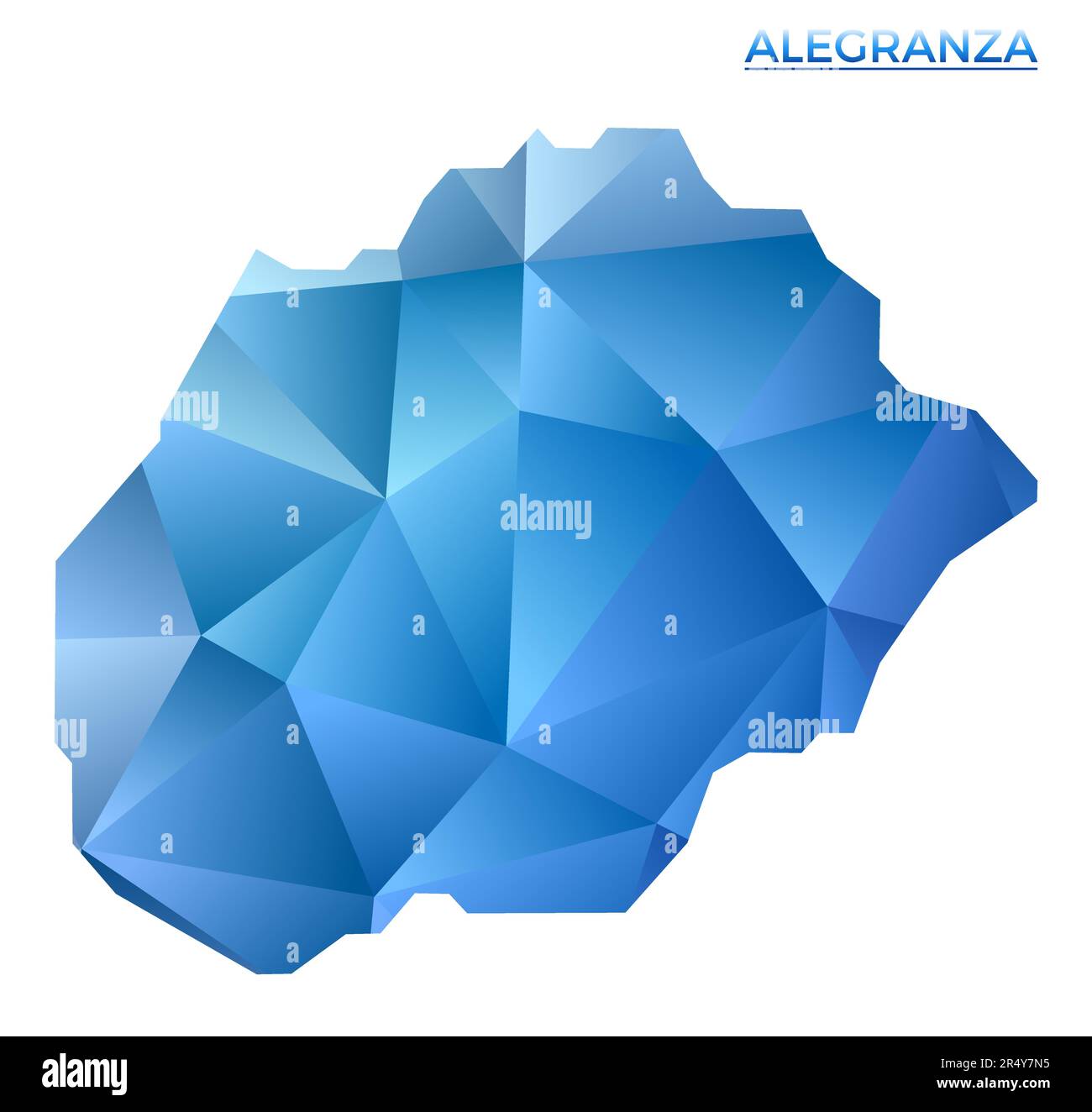 Vector polygonal Alegranza map. Vibrant geometric island in low poly ...