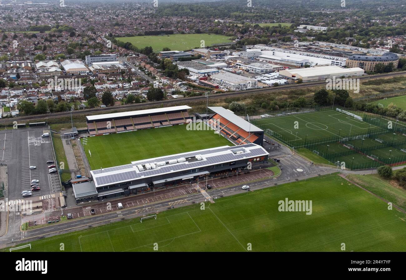 Aerial view of the Hive Stadium, home of Barnet FC Stock Photo - Alamy