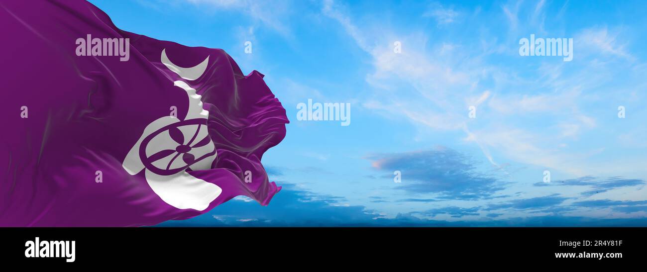 flag of Historic peoples Goths Gothic at cloudy sky background ...