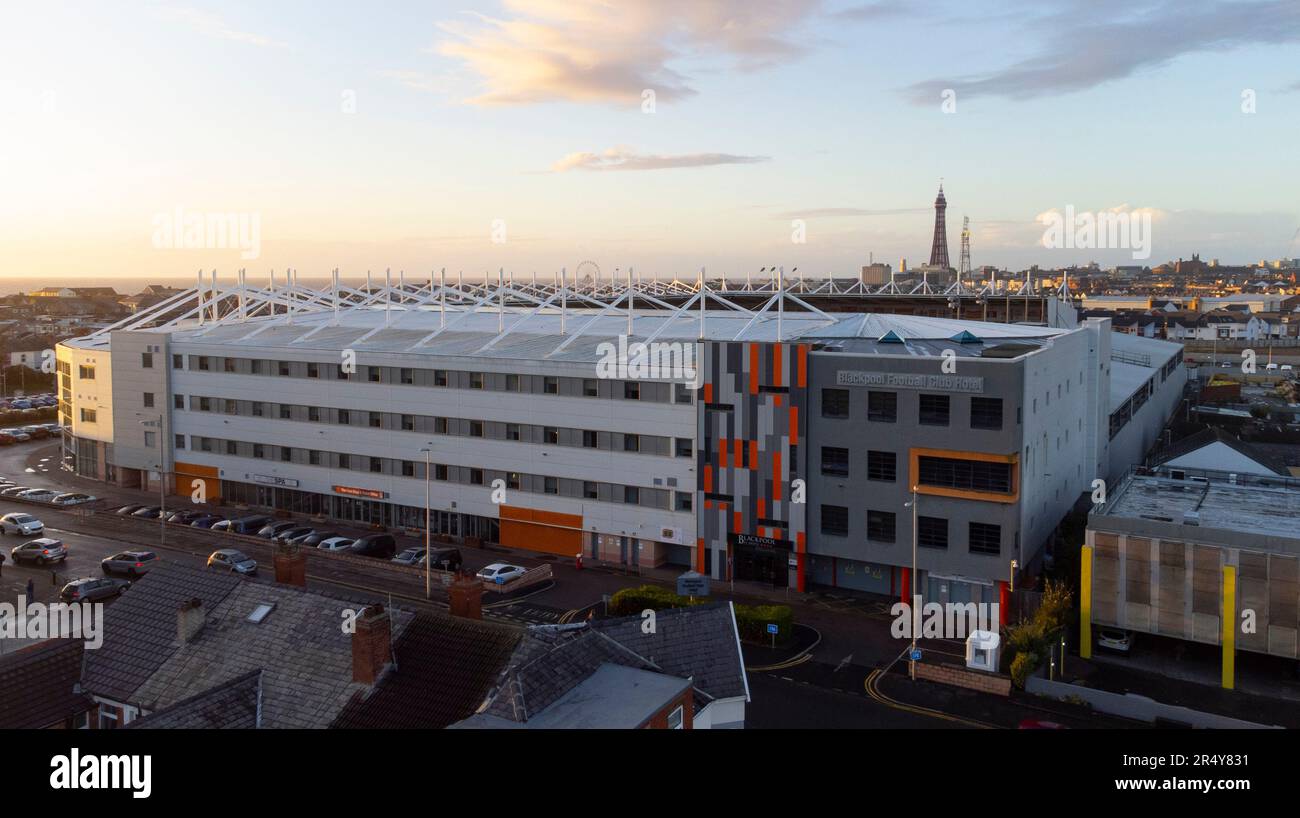 Aerial view of blackpool football stadium hi-res stock photography and ...