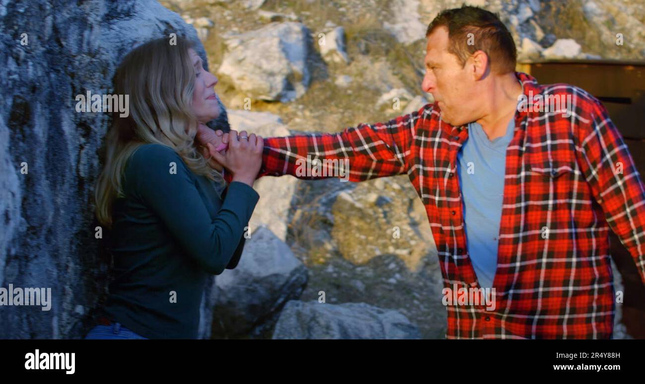 THE HAUNTING OF HELL HOLE MINE, from left: Tori Lane Ross, Tom Sizemore ...