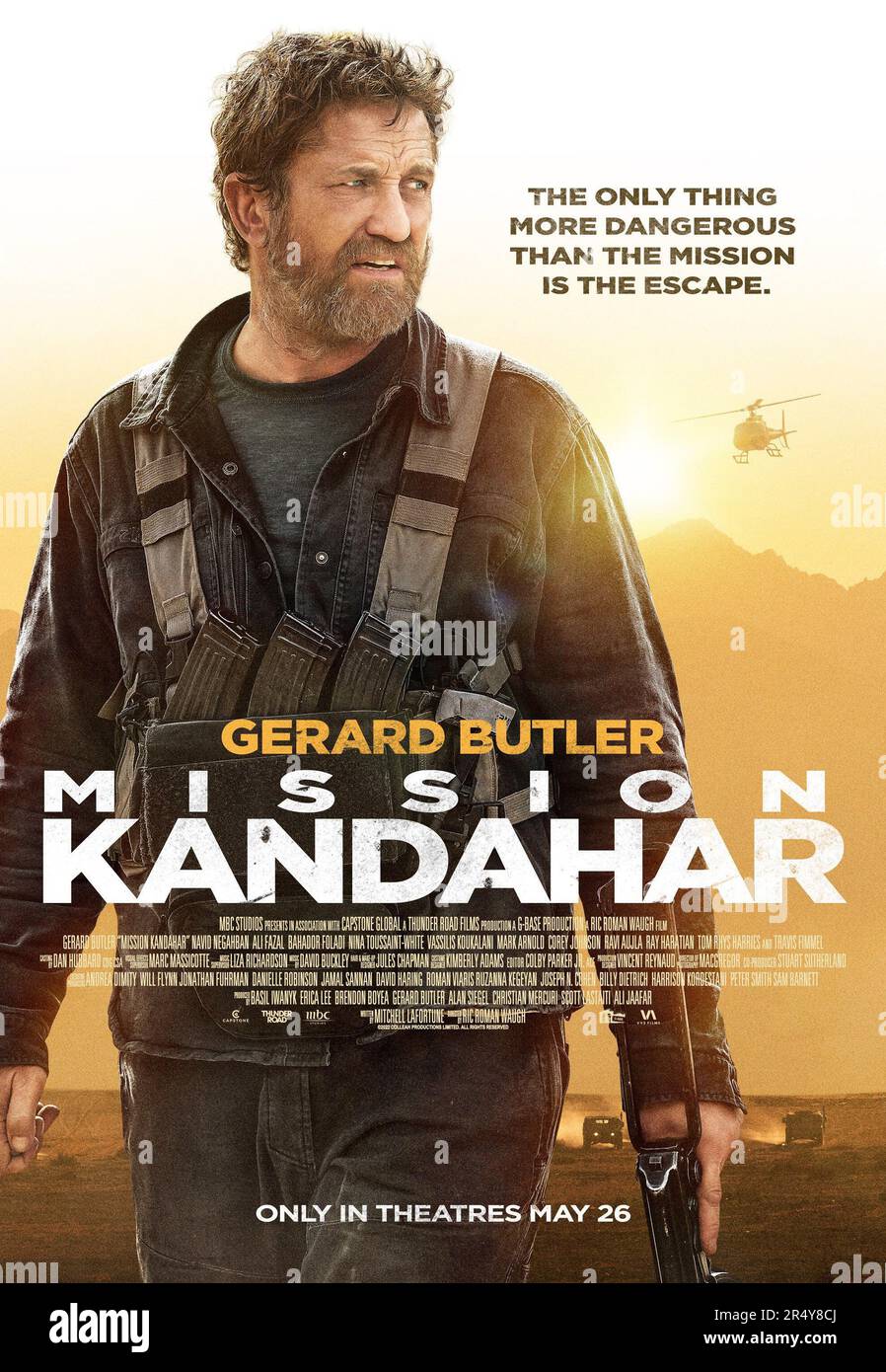 KANDAHAR, (aka MISSION KANDAHAR), Canadian poster, Gerard Butler, 2023. © Open Road Films ...