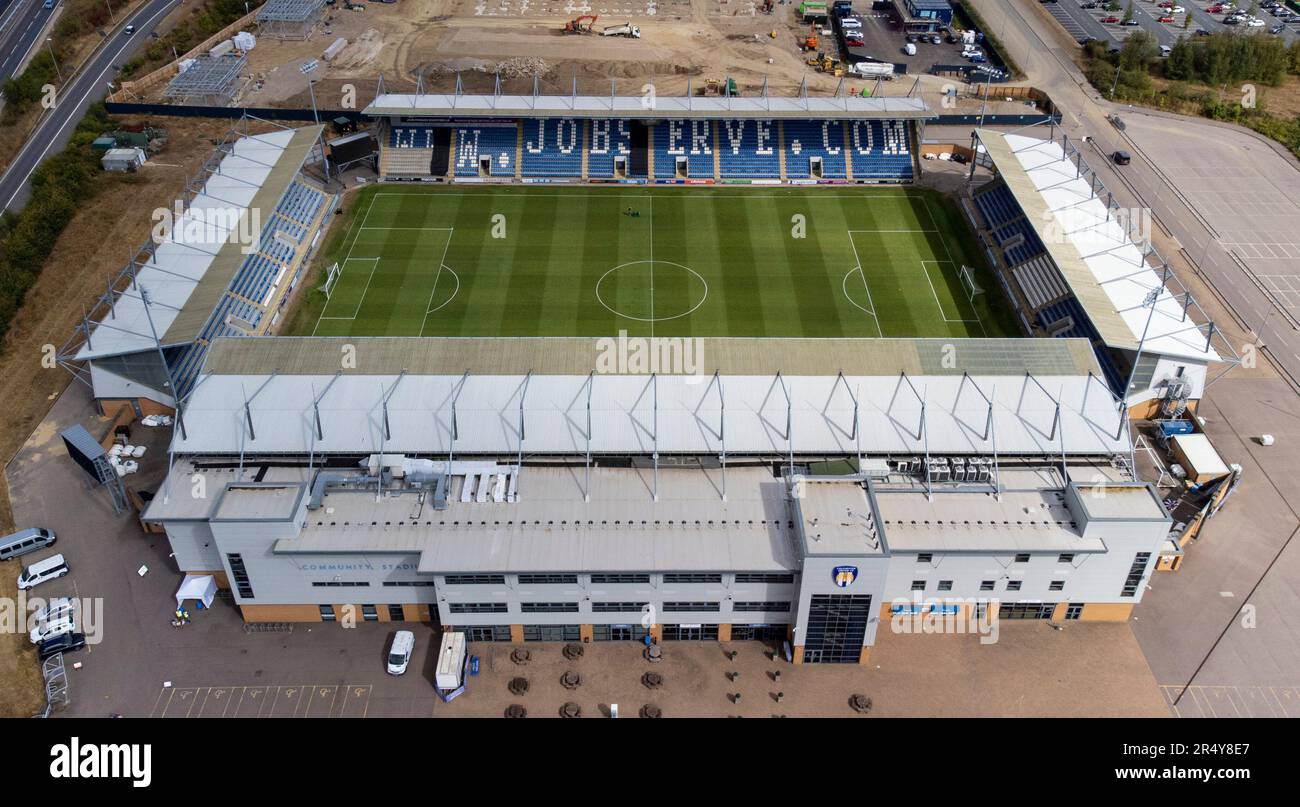 Aerial view of the Jobserve Community Stadium (for sponsorship purposes ...