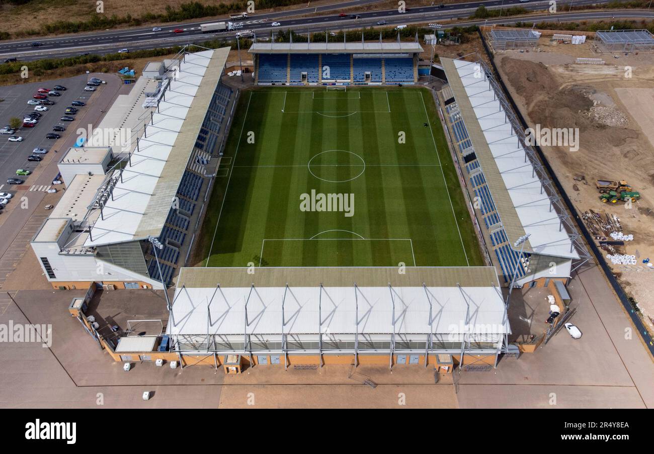 Aerial view of the Jobserve Community Stadium (for sponsorship purposes ...