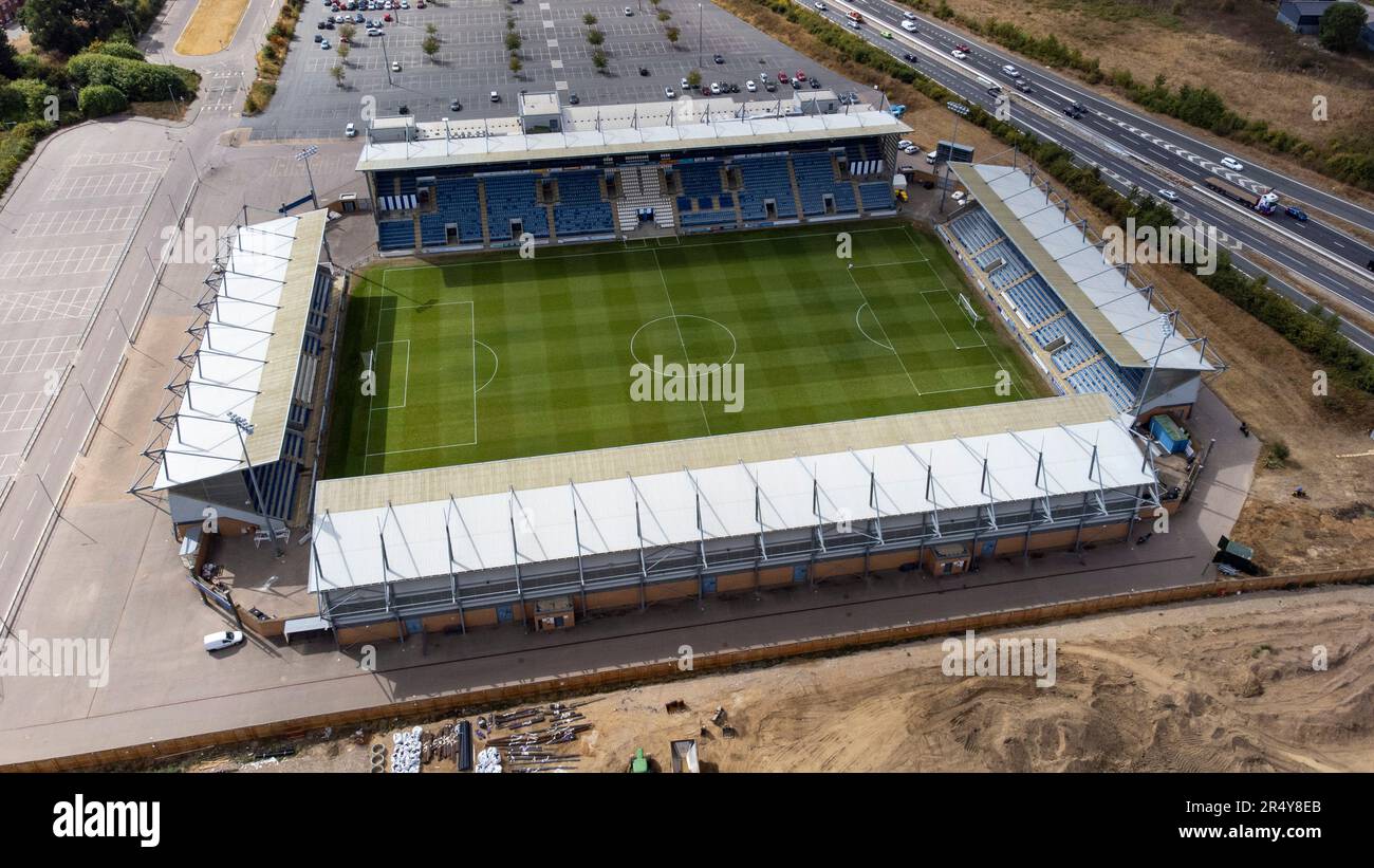 Aerial view of the Jobserve Community Stadium (for sponsorship purposes ...
