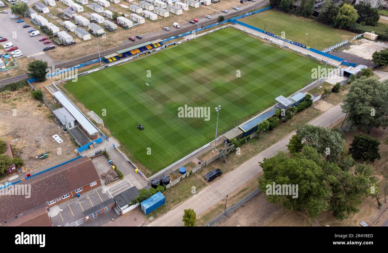 Aerial view of the Aspect Arena, home of Concord Rangers FC. The ...