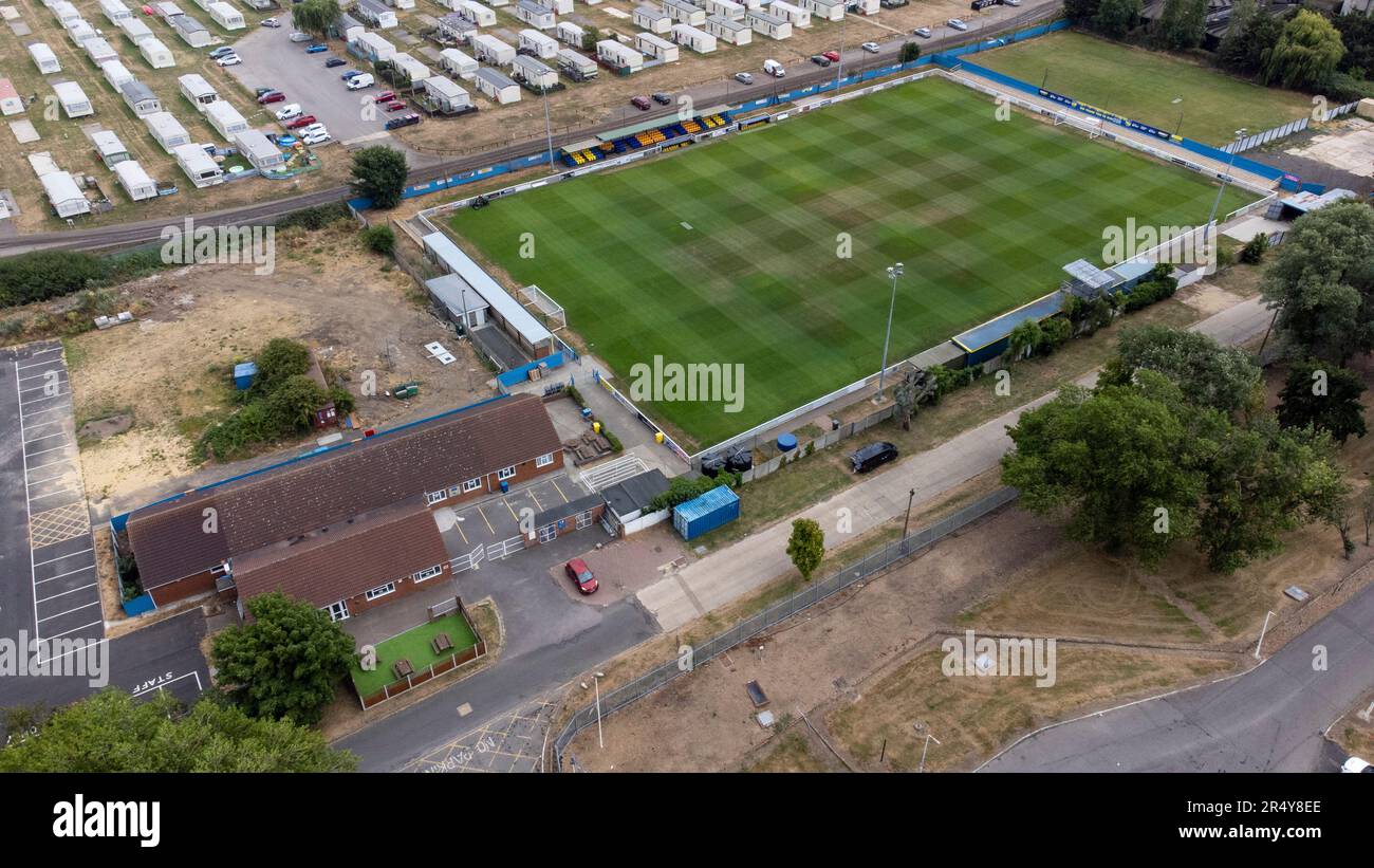 Aerial view of the Aspect Arena, home of Concord Rangers FC. The ...
