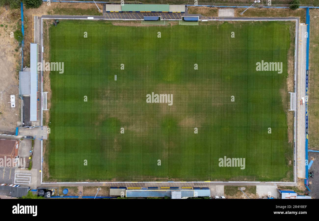 Aerial view of the Aspect Arena, home of Concord Rangers FC. The ...