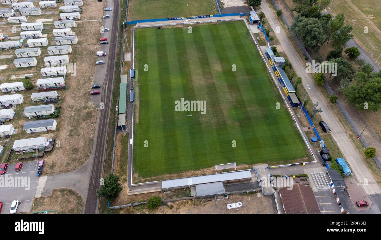Aerial view of the Aspect Arena, home of Concord Rangers FC. The ...