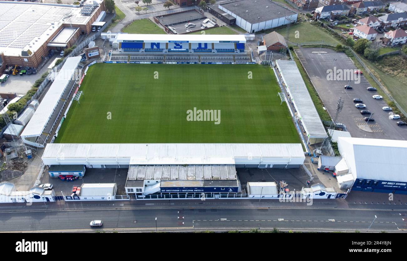 Aerial view of the Suit Direct Stadium (for sponsorship reasons), home ...