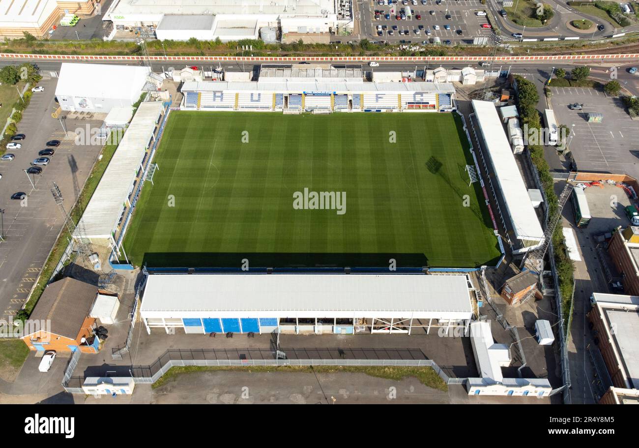 Aerial view of the Suit Direct Stadium (for sponsorship reasons), home ...