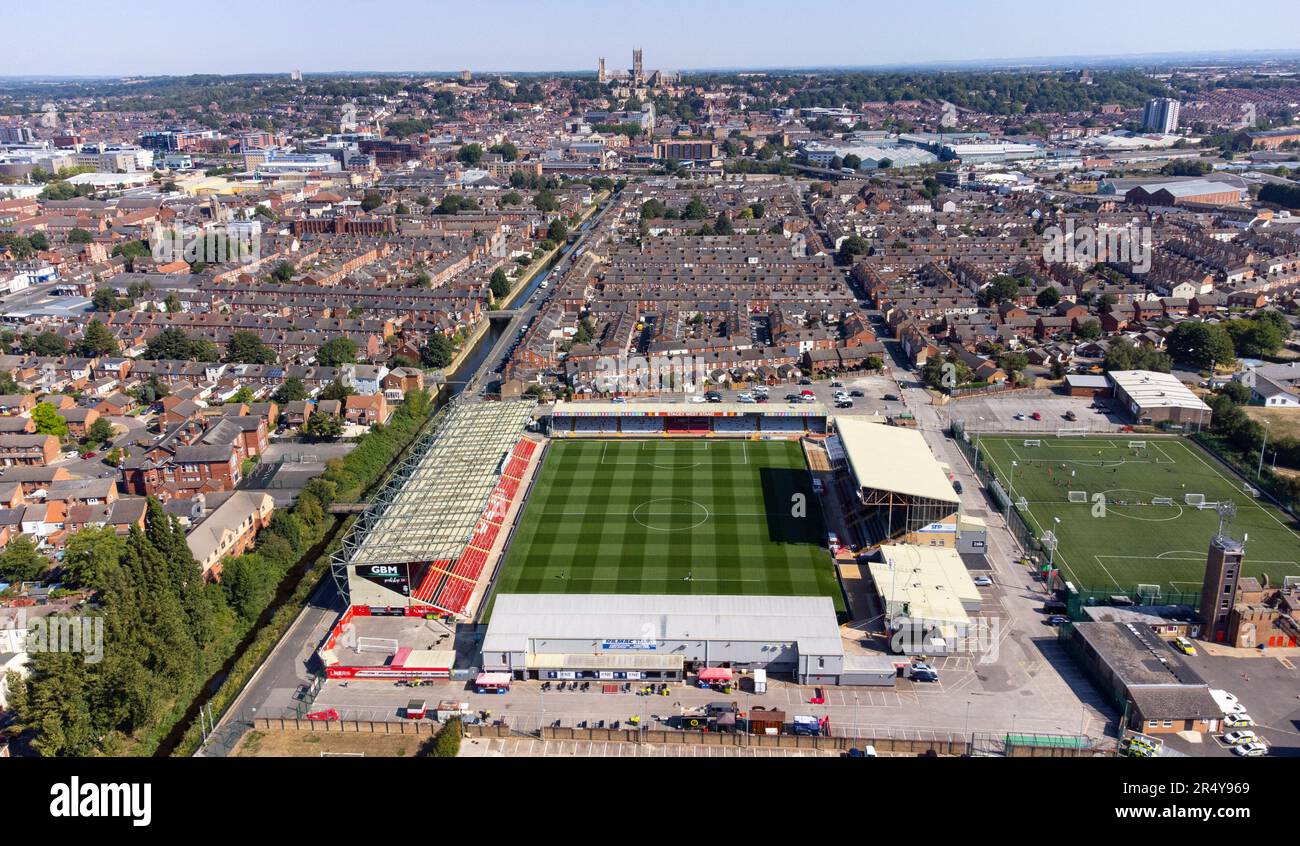 Aerial view of the currently named LNER Stadium (for sponsorship ...