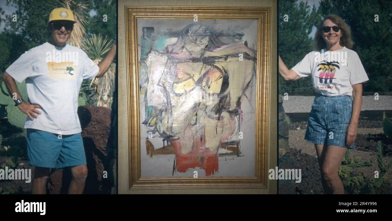 THE THIEF COLLECTOR, from left: Jerry and Rita Alter with painting by ...