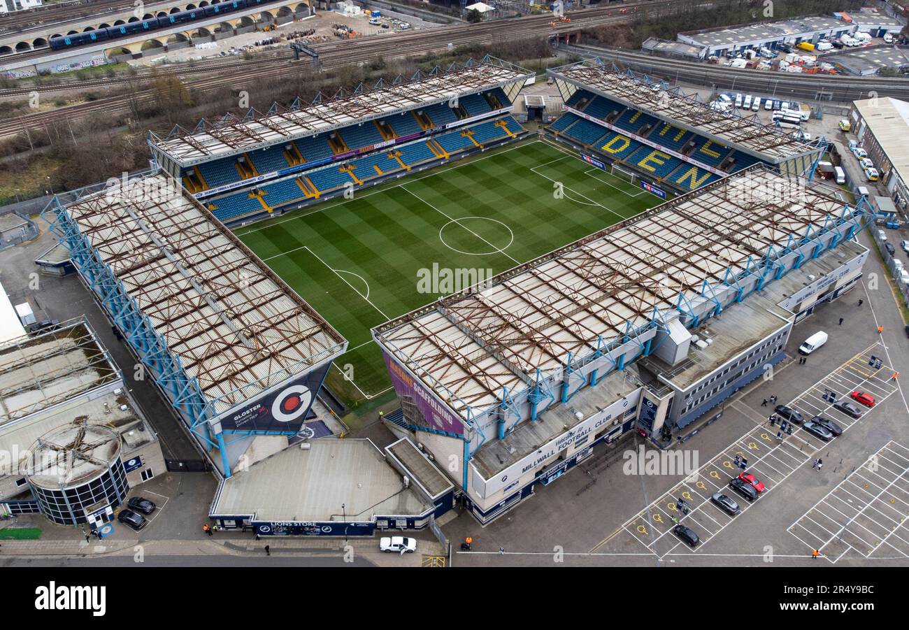 Aerial view of the New Den, home of Millwall FC Stock Photo - Alamy