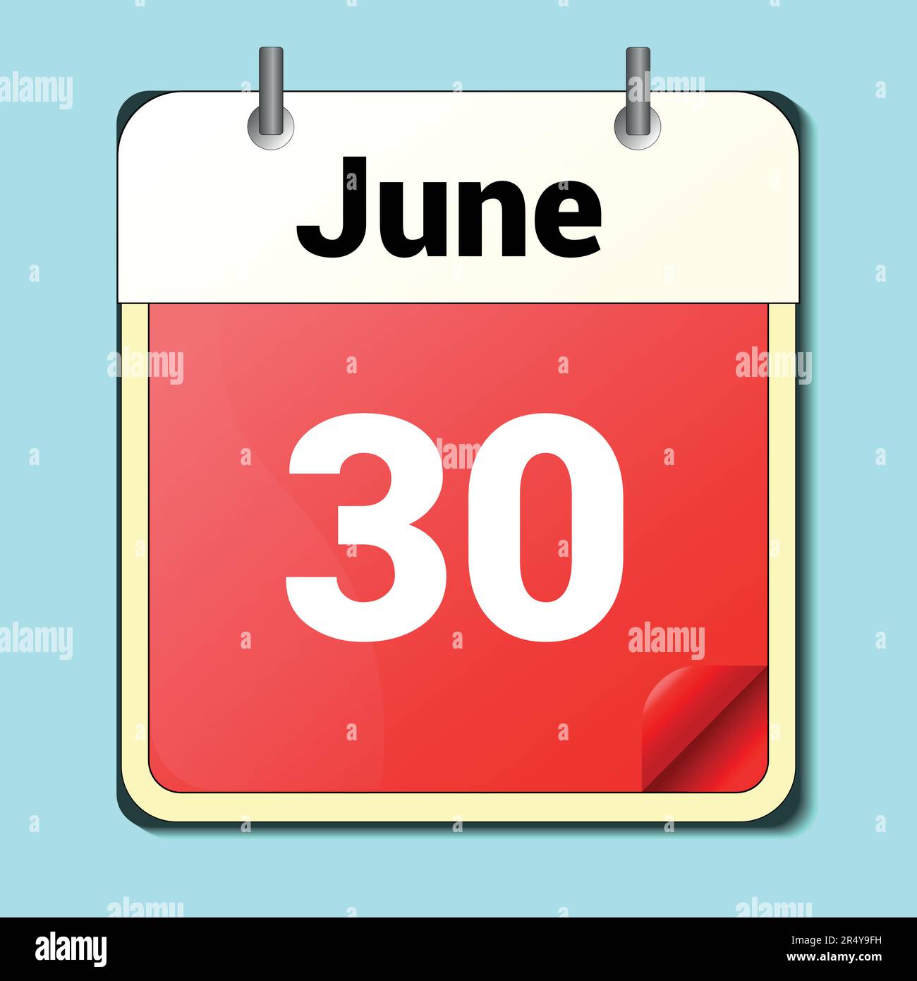 day on the calendar, vector image format, June 30 Stock Vector Image ...