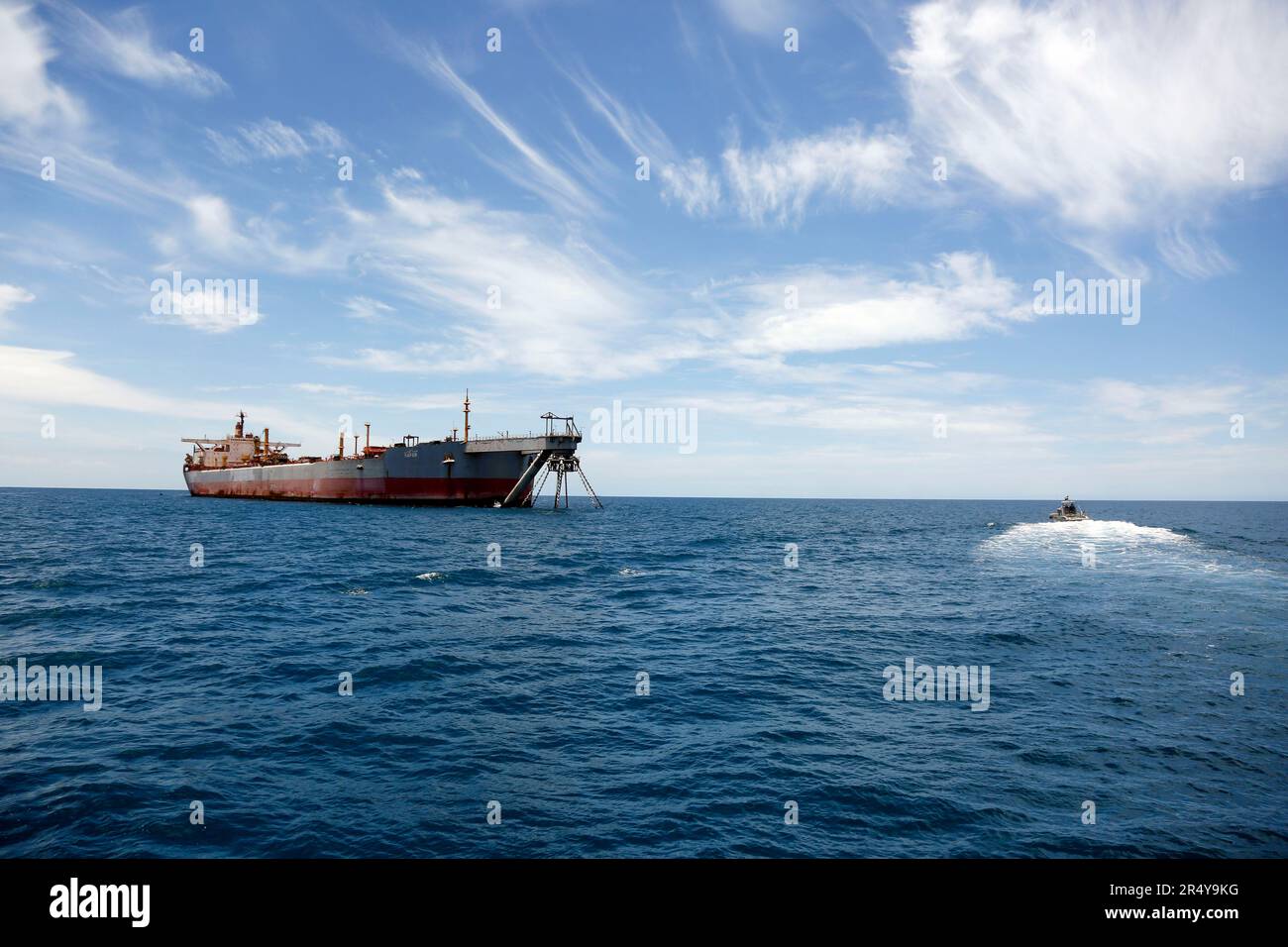 Hodeidah, Yemen. 30th May, 2023. The FSO Safer vessel is seen at Ras ...