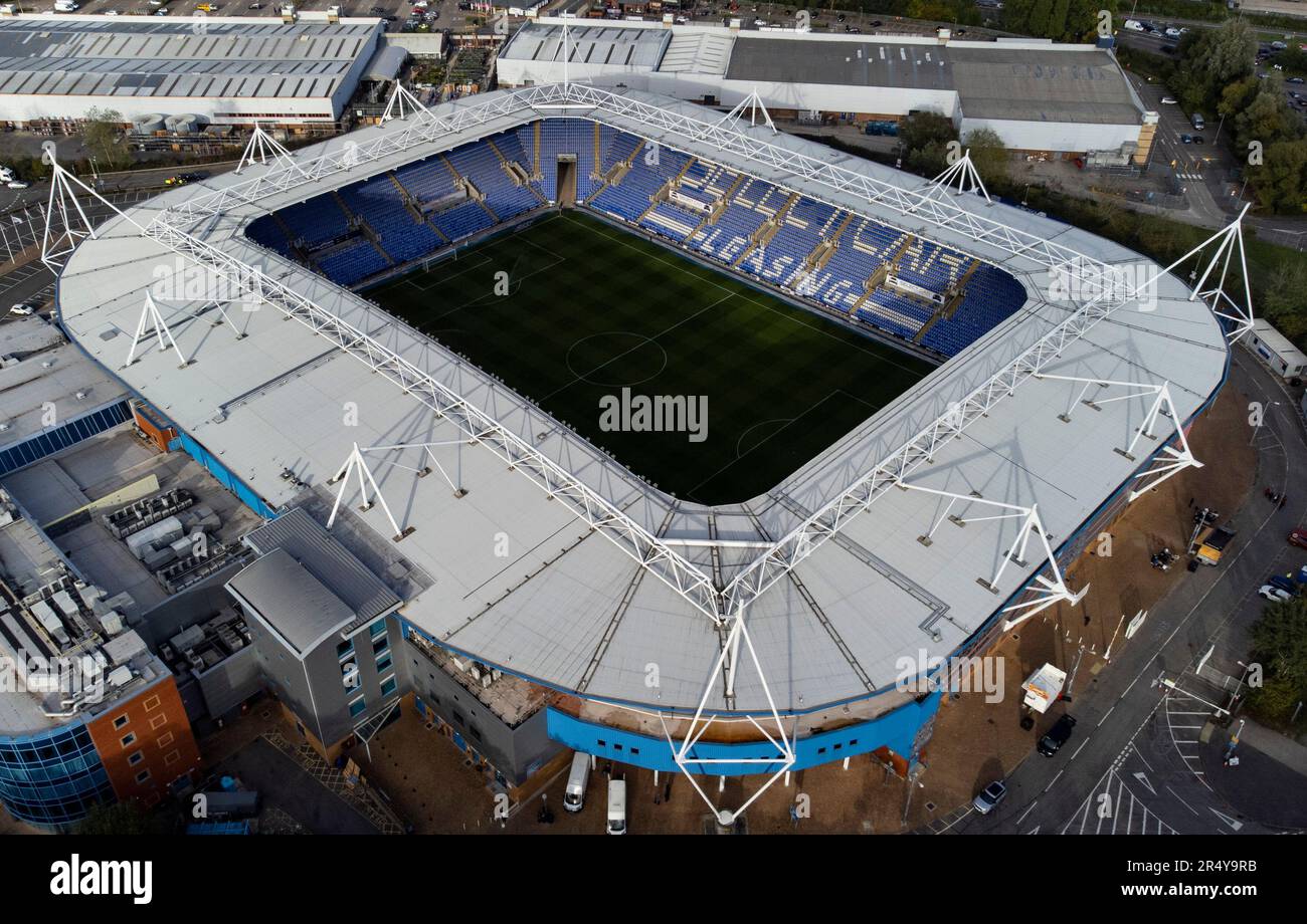Aerial view of the Select Car Leasing Stadium, home of Reading FC. It ...