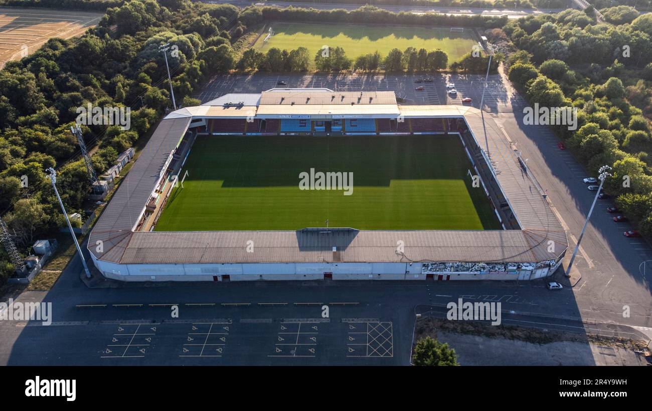 Aerial view of Glanford Park, home of Scunthorpe United FC. It was also ...