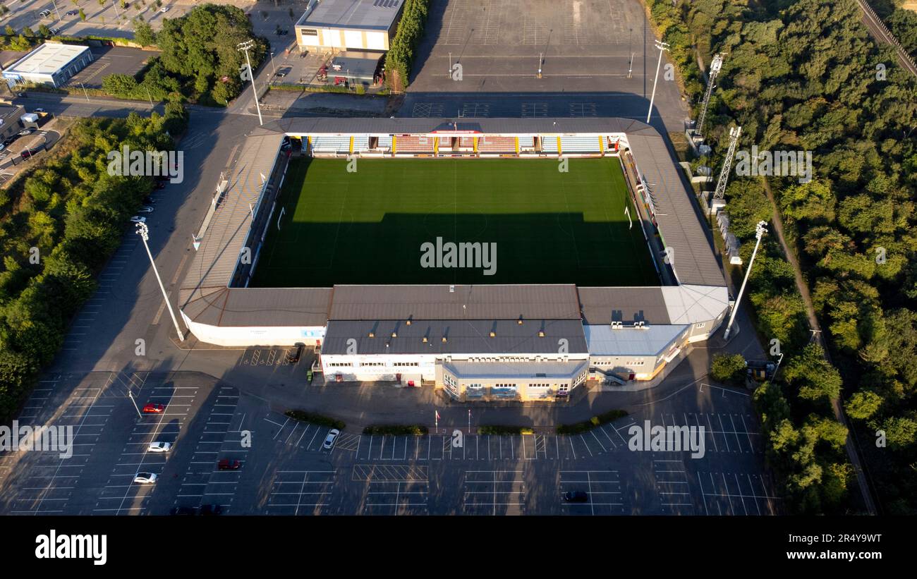 Aerial view of Glanford Park, home of Scunthorpe United FC. It was also ...