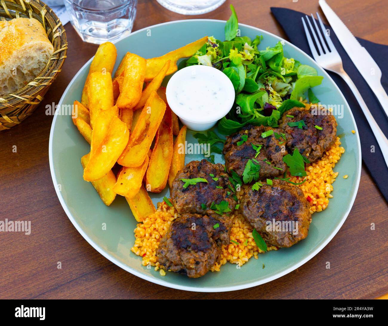 Traditional dish of Turkish cuisine kofte Stock Photo - Alamy