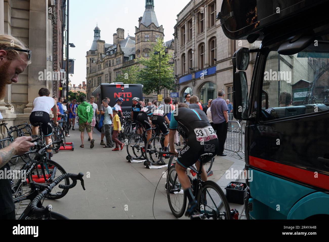British Cycling Grand Prix, Sheffield city centre Cycle race England UK ...