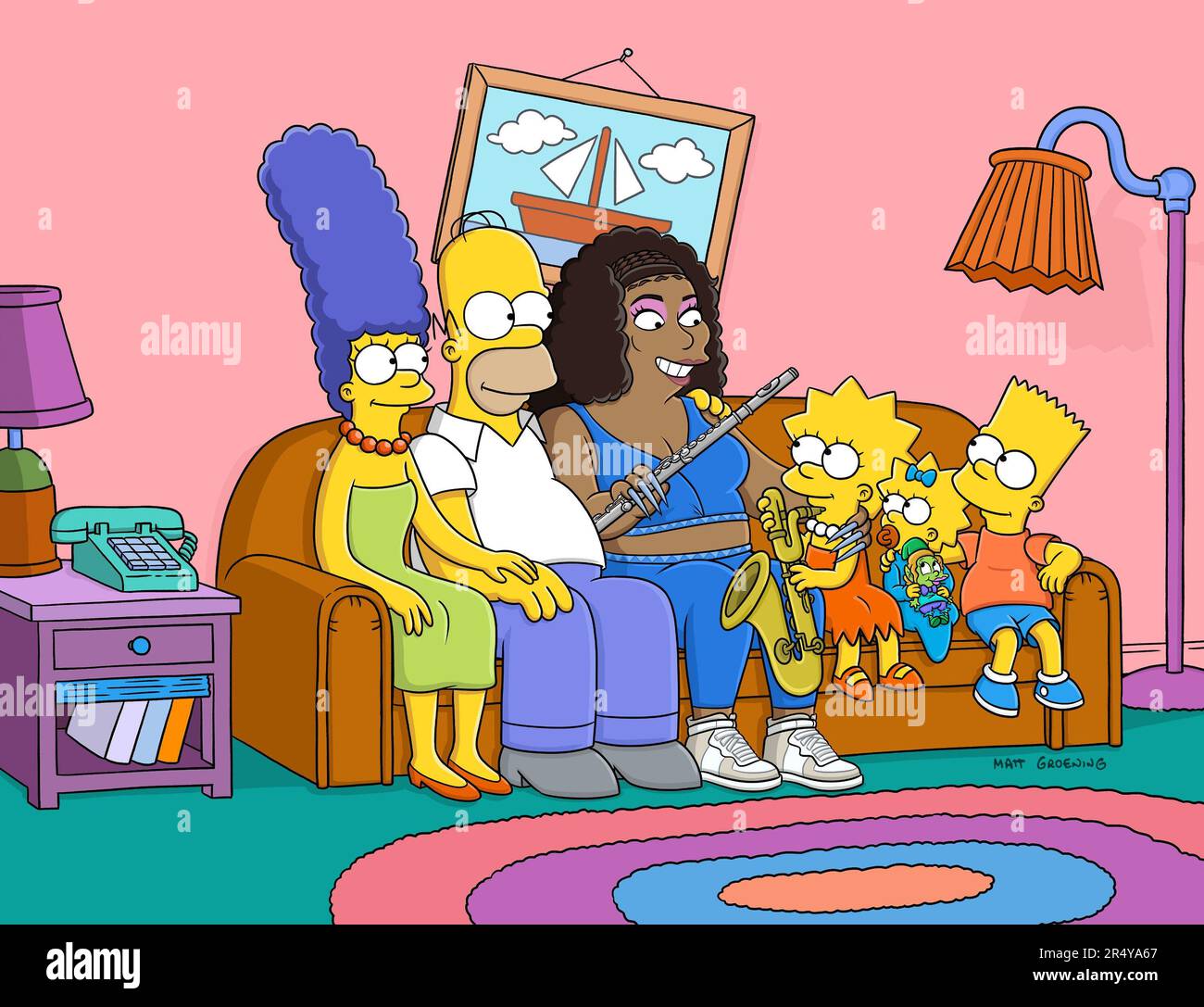 THE SIMPSONS, from left: Marge Simpson (voice: Julie Kavner), Homer ...